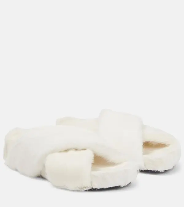 JIL SANDER Shearling Sandals