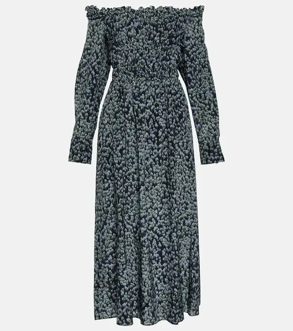 Altuzarra Lillian Printed Silk Midi Dress