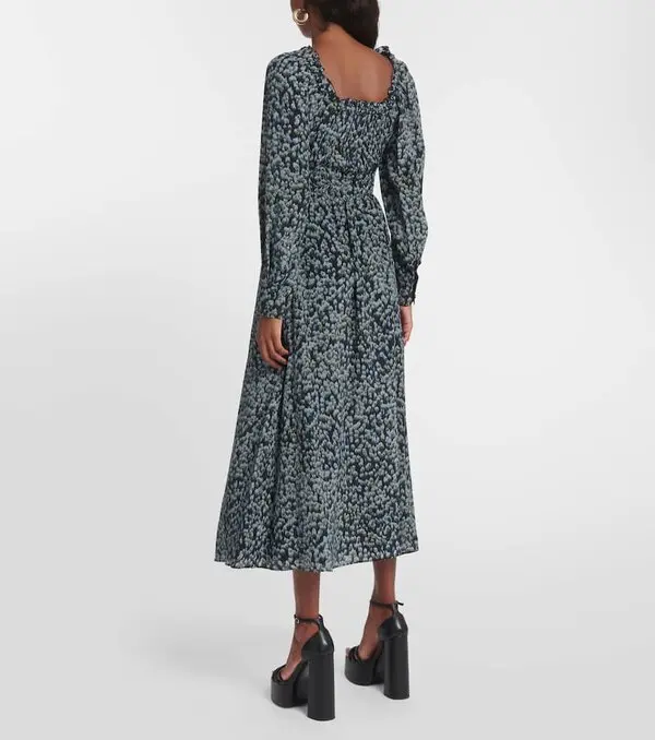 Altuzarra Lillian Printed Silk Midi Dress