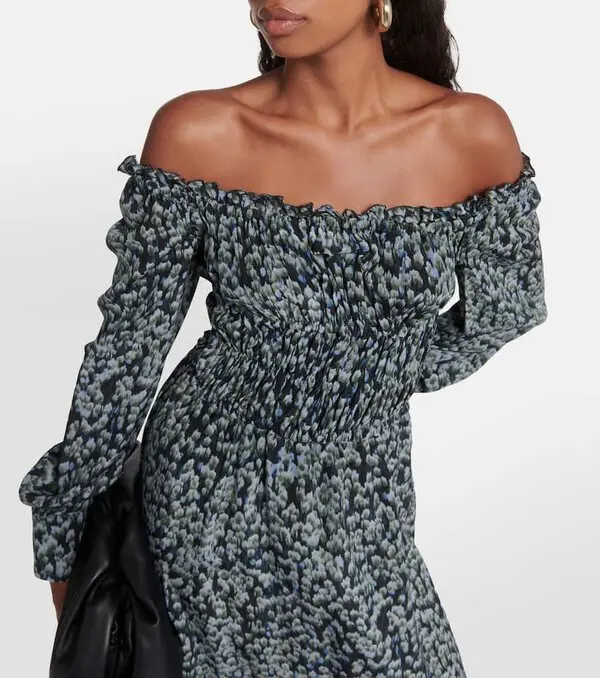 Altuzarra Lillian Printed Silk Midi Dress