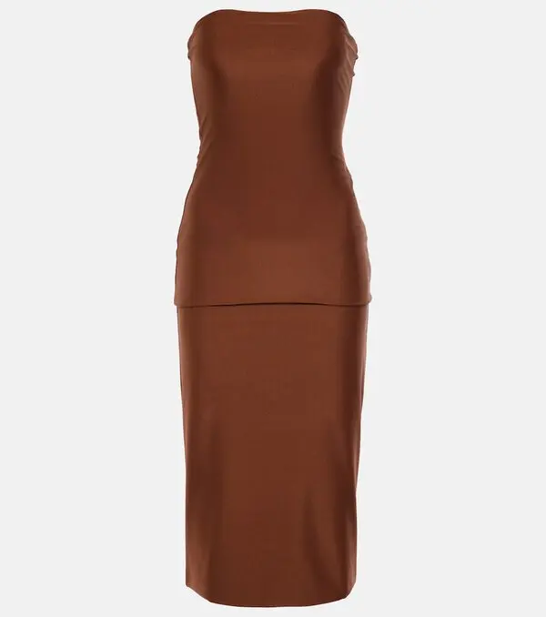 Sportmax Bilma Strapless Jersey Midi Dress