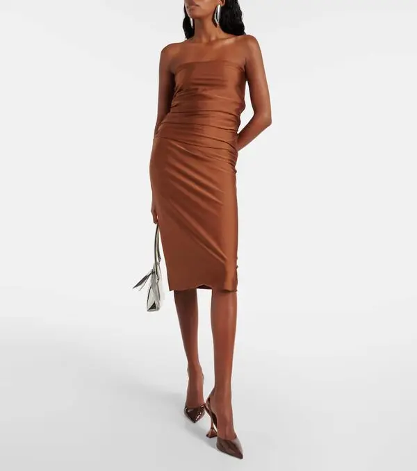 Sportmax Bilma Strapless Jersey Midi Dress