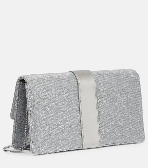 Manolo Blahnik Capri Embellished Clutch - Metallic