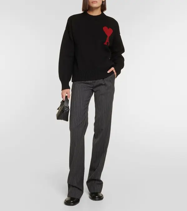 AMI Paris De Cour Virgin Wool Sweater