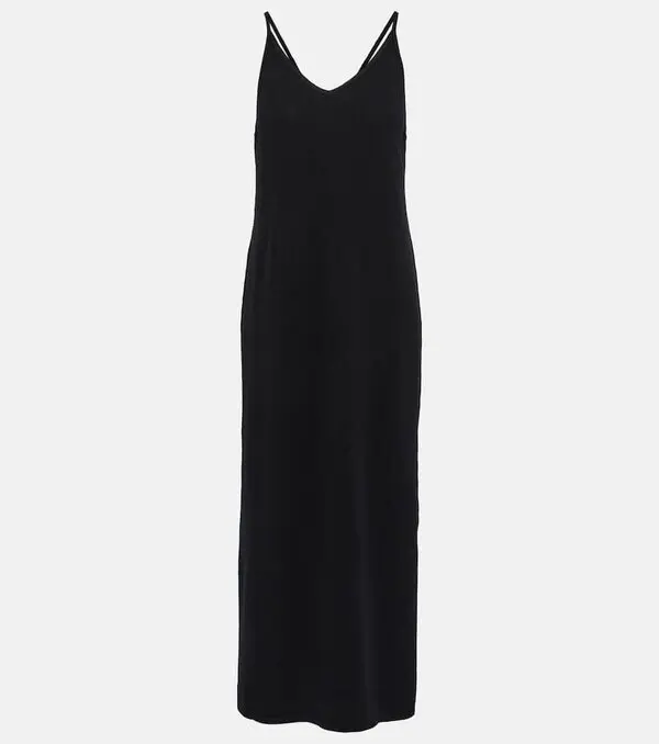 Jardin Des Orangers Cashmere And Wool Midi Dress - Black