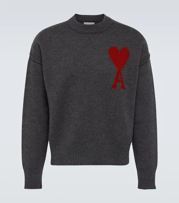 AMI Paris De Coeur Wool Sweater