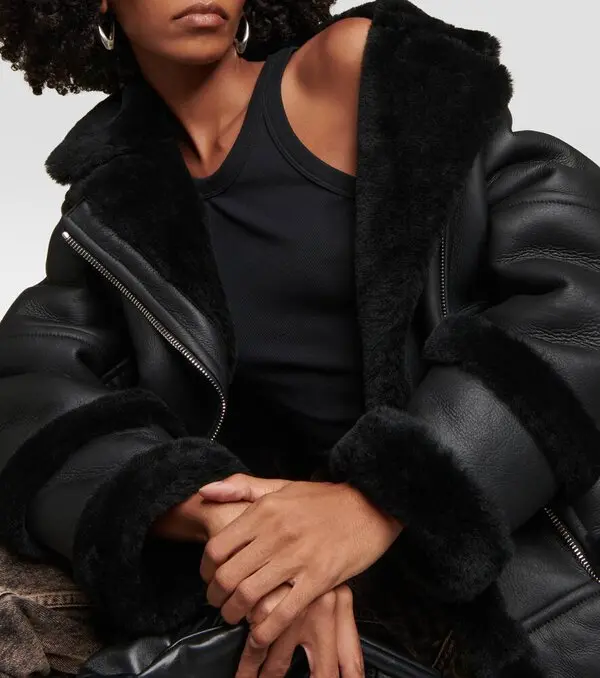 BLANCHA Leather And Shearling Jacket