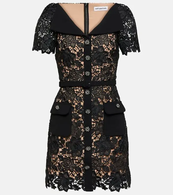 SELF-PORTRAIT Lace Minidress