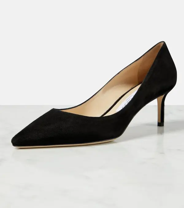 JIMMY CHOO Romy 60 Suede Pumps - Black