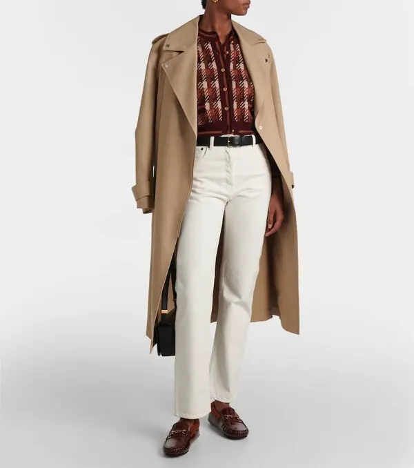 TOD'S Shearling-trimmed Leather Loafers