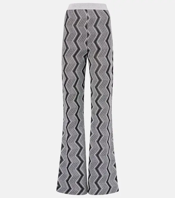 Missoni Zig Zag Lame Wide-leg Pants - Black