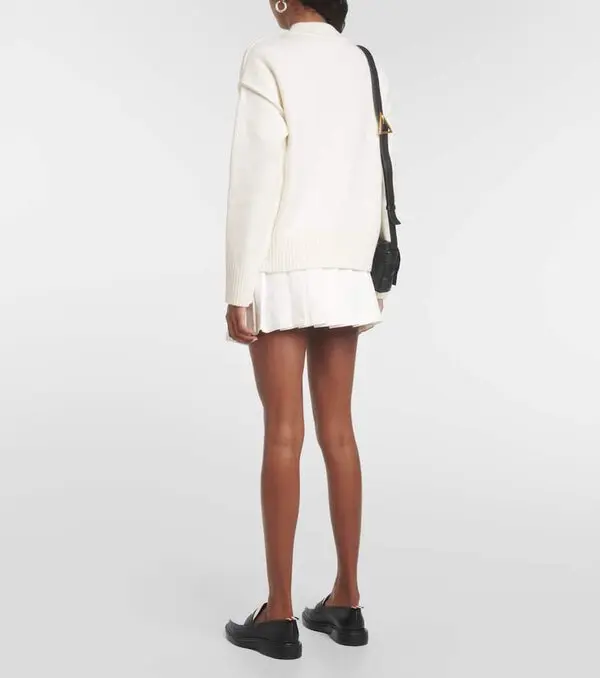 AMI Paris De Coeur Virgin Wool Cardigan