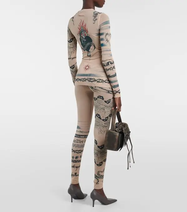 JEAN PAUL GAULTIER X Knwls Printed Mesh Top