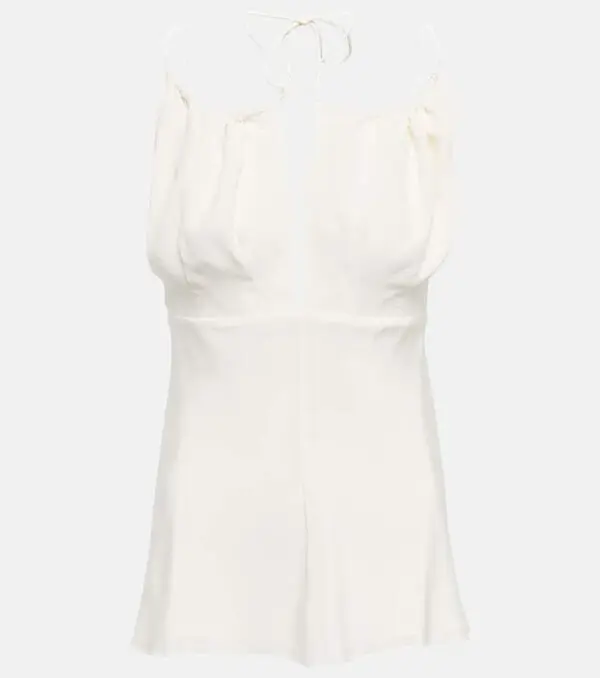 TOTEME Gathered Silk Top