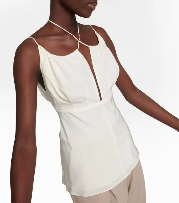 TOTEME Gathered Silk Top