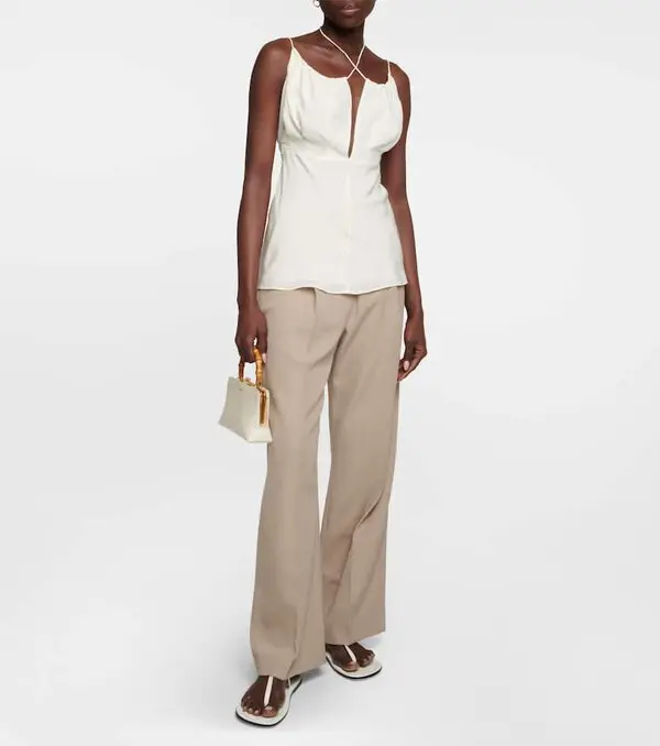 TOTEME Gathered Silk Top