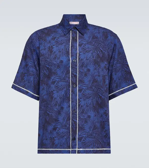 Orlebar Brown Fielder Bowling Shirt - Blue