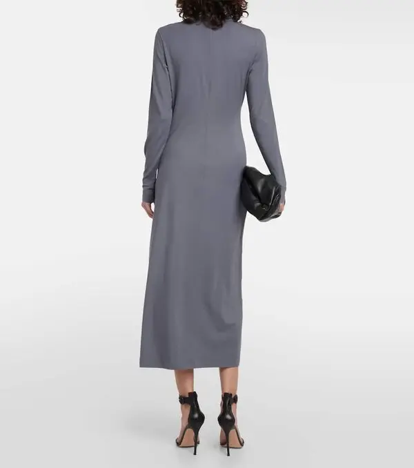 Vince Ruched Jersey Midi Dress
