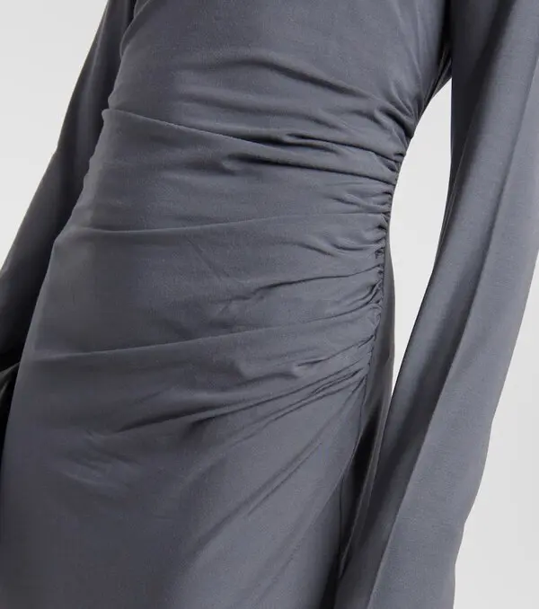 Vince Ruched Jersey Midi Dress