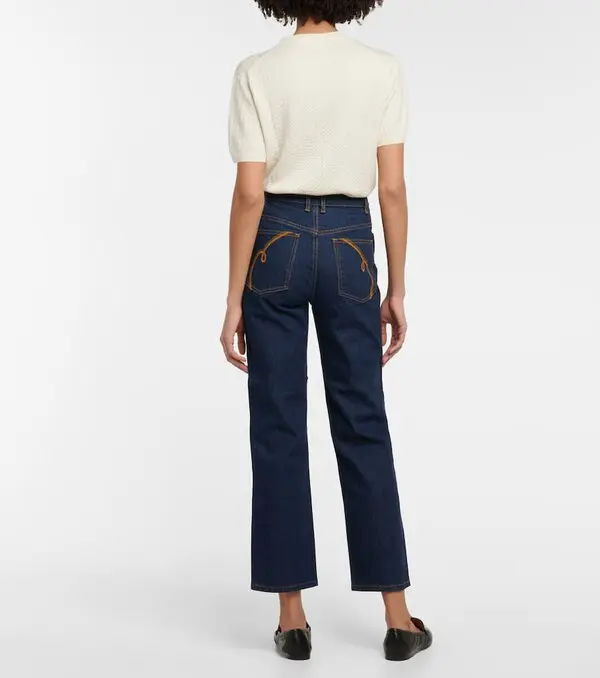 Tory Burch High-rise Straight-leg Jeans