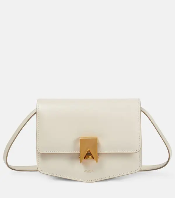 Alaïa Le Papa Small Leather Crossbody Bag - White