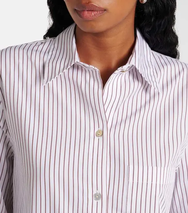 Vince Striped Cotton Poplin Shirt