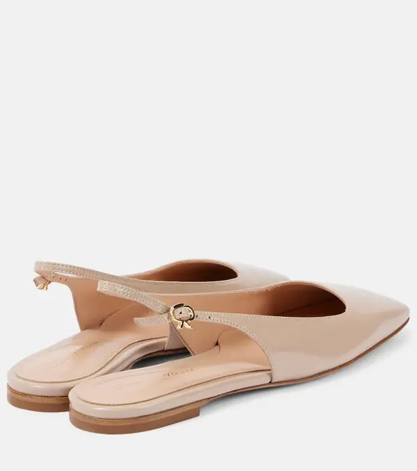 GIANVITO ROSSI Patent Leather Ballerina Flats