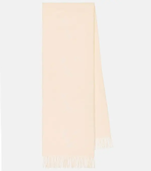 Valentino Garavani Wool And Cashmere Scarf - Beige