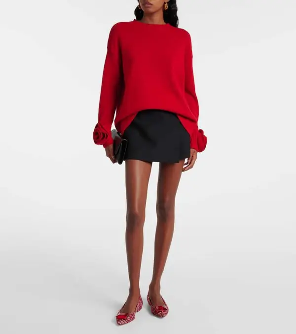 GIANVITO ROSSI Embellished Boucle Ballet Flats