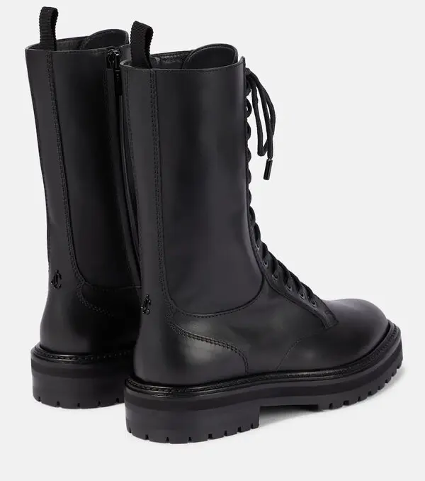 JIMMY CHOO Cora Leather Combat Boots
