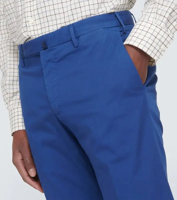 SLOWEAR Incotex Cotton-blend Slim Trousers - Blue