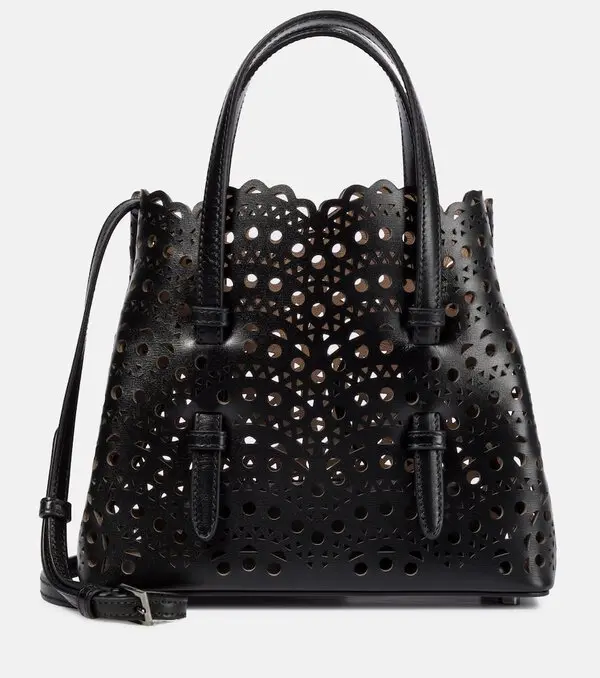Alaïa Mina 20 Vienne Wave Leather Top-handle Bag