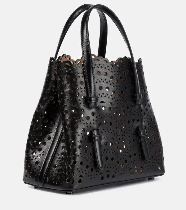 Alaïa Mina 20 Vienne Wave Leather Top-handle Bag