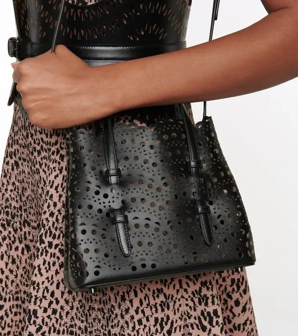 Alaïa Mina 20 Vienne Wave Leather Top-handle Bag