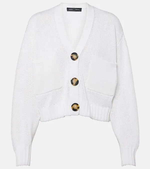 Proenza Schouler Sofia Cotton Cardigan - White