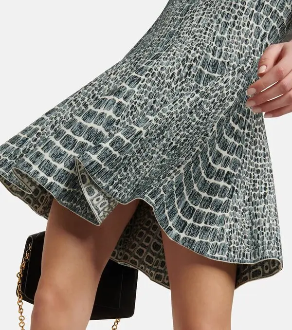 Alaïa Jacquard Minidress - Blue