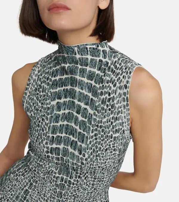 Alaïa Jacquard Minidress - Blue