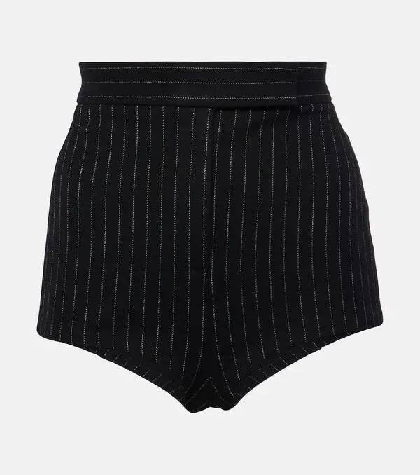 Alex Perry Pinstripe High-rise Shorts