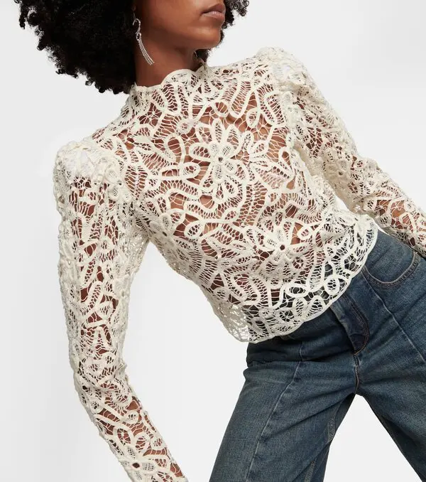 Isabel Marant Étoile Neline Floral Embroidered Top