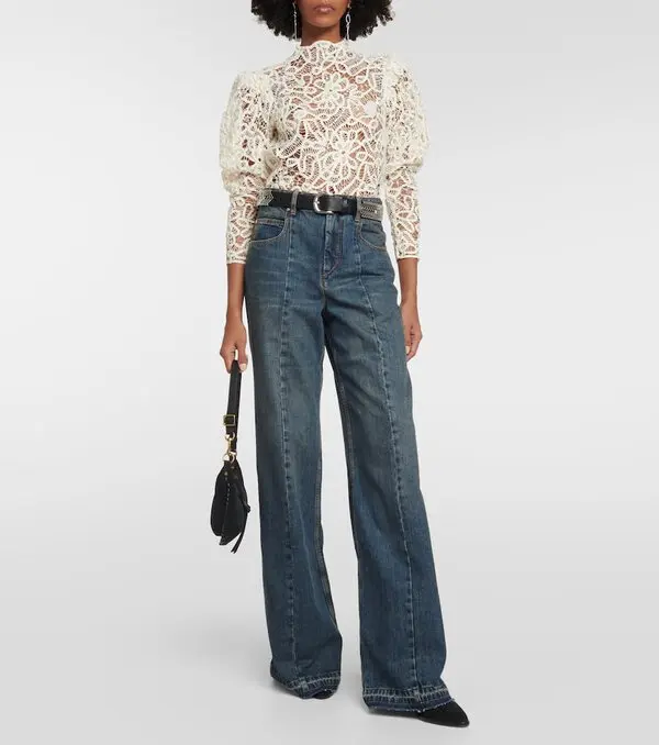 Isabel Marant Étoile Neline Floral Embroidered Top