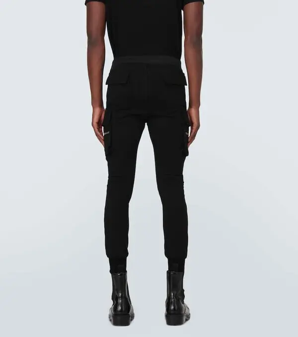 Rick Owens Mastodon Cotton Cargo Sweatpants - Black