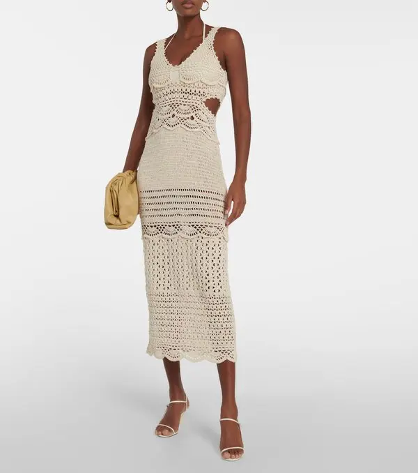 Simkhai Cory Crocheted Midi Dress