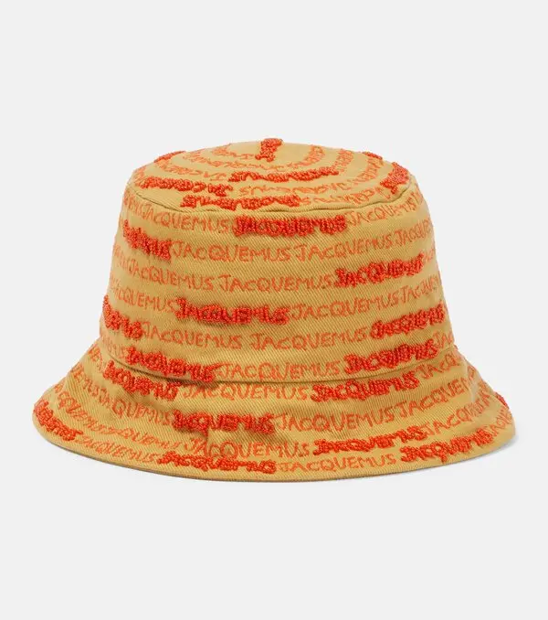Jacquemus Le Bob Bordado Bucket Hat - Beige