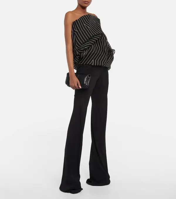 Rick Owens Striped Strapless Top