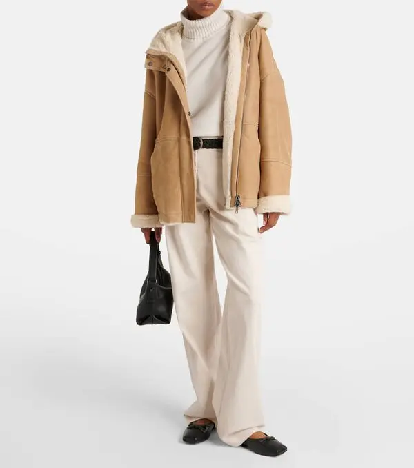 Brunello Cucinelli Monili Shearling-lined Mules