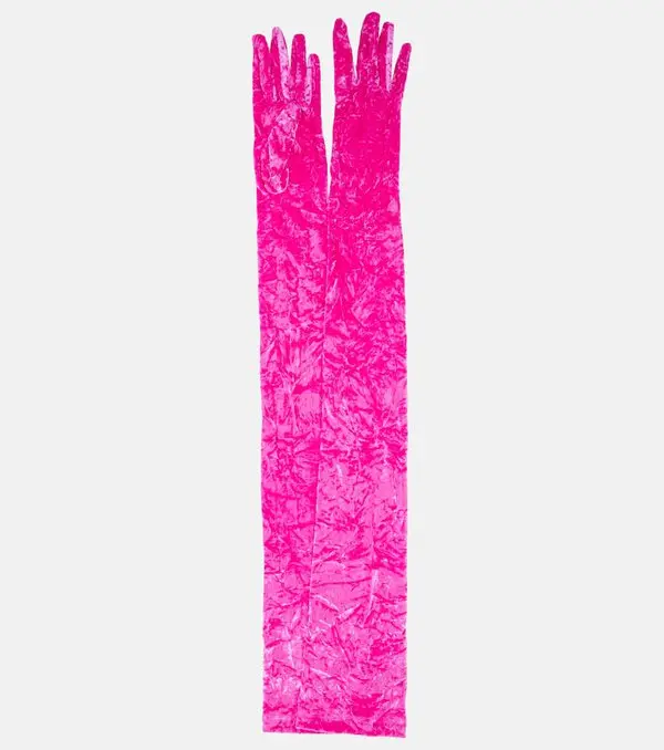 Versace Velvet Gloves - Pink