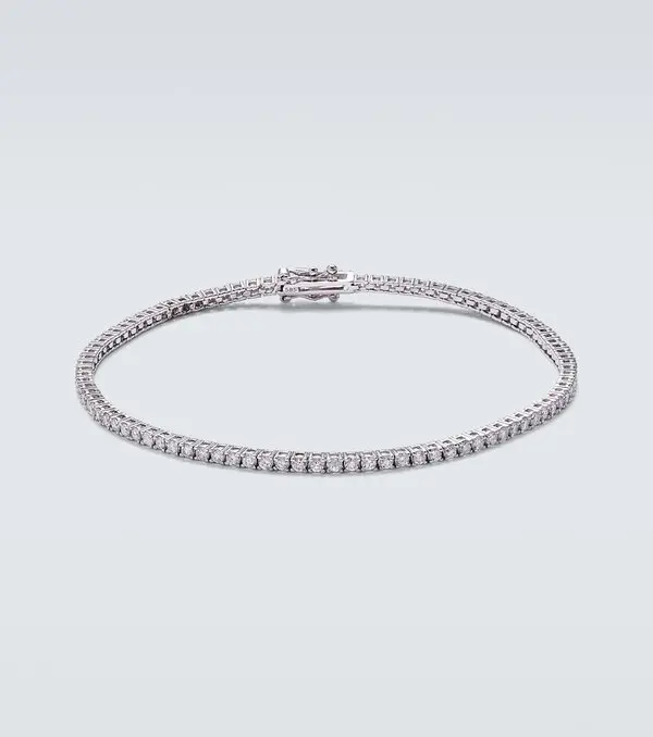 Mateo 14kt White Gold Diamond Tennis Bracelet - Silver