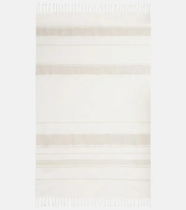 Brunello Cucinelli Striped Linen-blend Blanket
