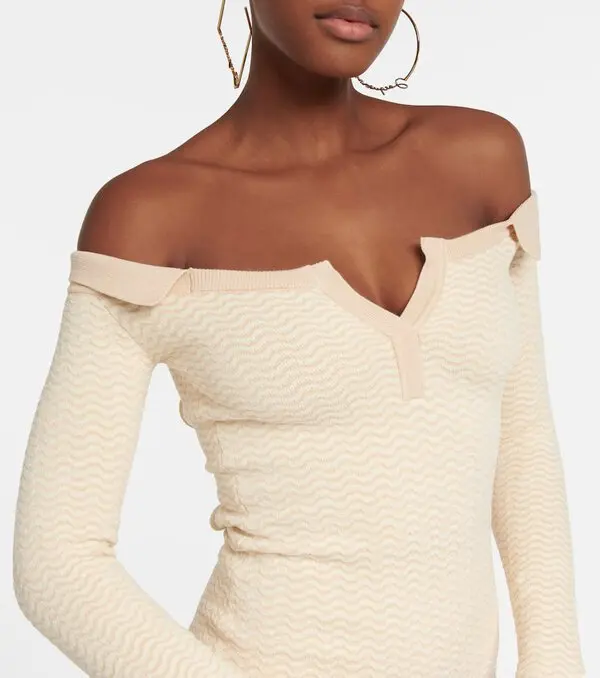 Jacquemus La Robe Pampero Cotton-blend Midi Dress