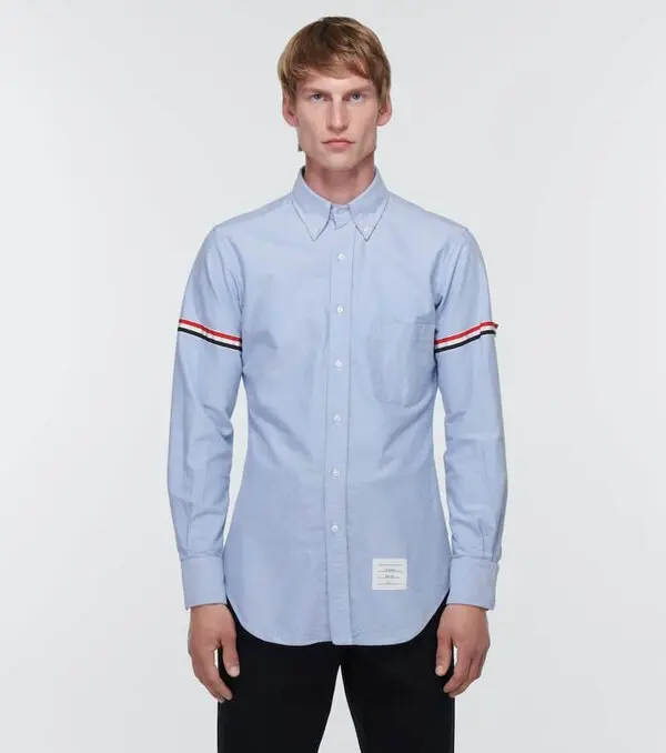Thom Browne Grosgrain Armband Shirt - Blue